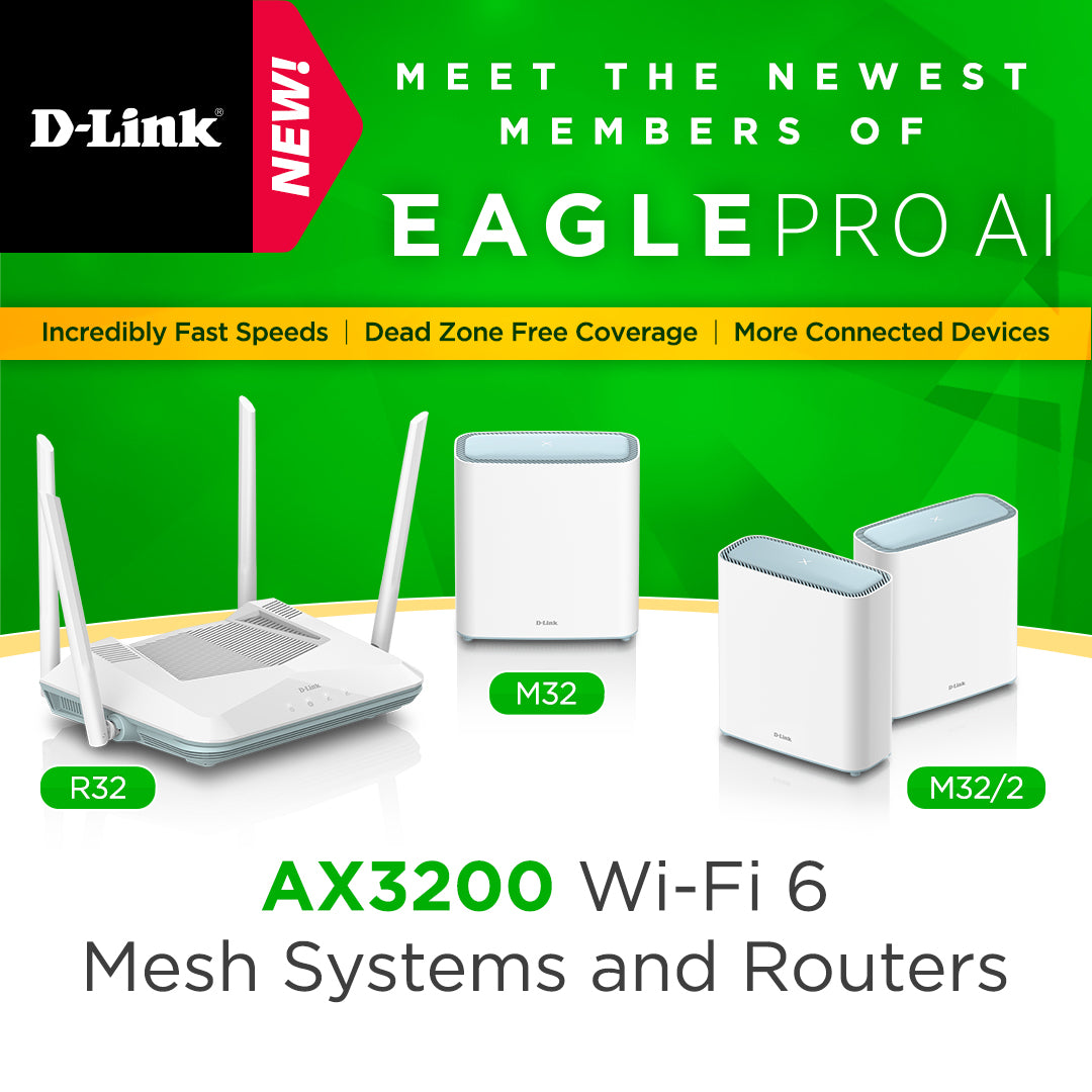AX3200 Series Eagle Pro AI Routers and Mesh Systems – D-Link Shop Canada