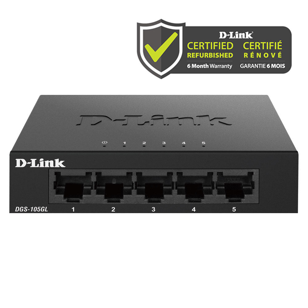 D-Link 5 Port Gigabit Metal Unmanaged Desktop Switch - DGS-105GL – D ...