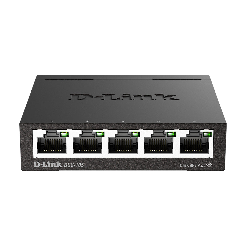 D-Link 5-Port Unmanaged Gigabit Metal Desktop Switch - DGS-105 – D-Link ...