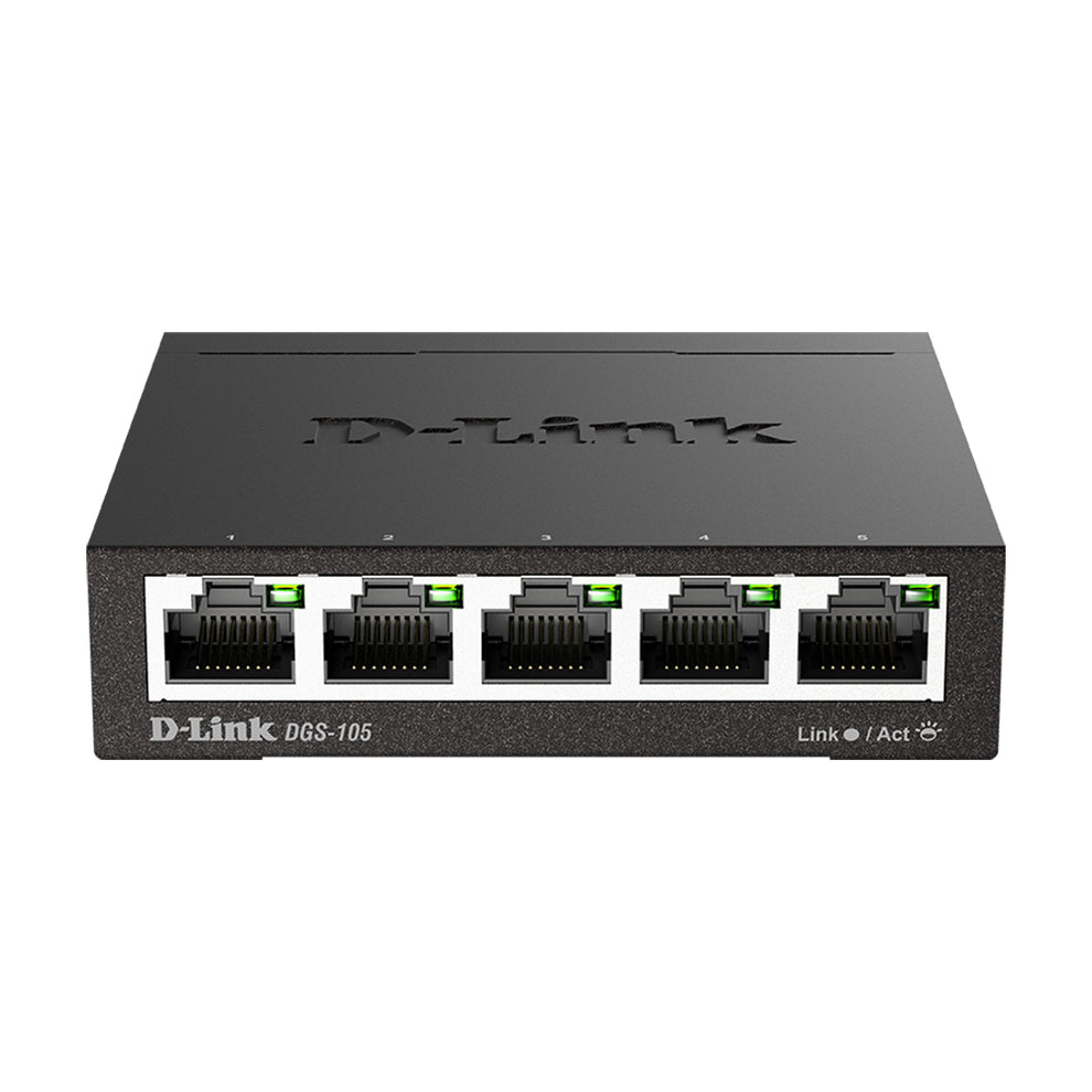 D-Link 5-Port Unmanaged Gigabit Metal Desktop Switch - DGS-105 – D-Link ...