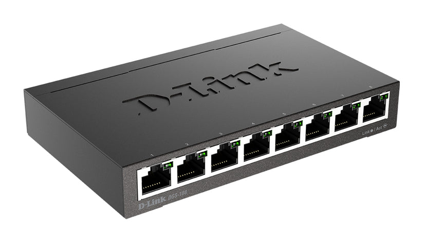 8-Port Gigabit Metal Desktop Switch - DGS-108 – D-Link Shop Canada