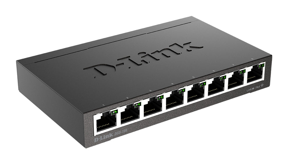 8-Port Gigabit Metal Desktop Switch - DGS-108 – D-Link Shop Canada
