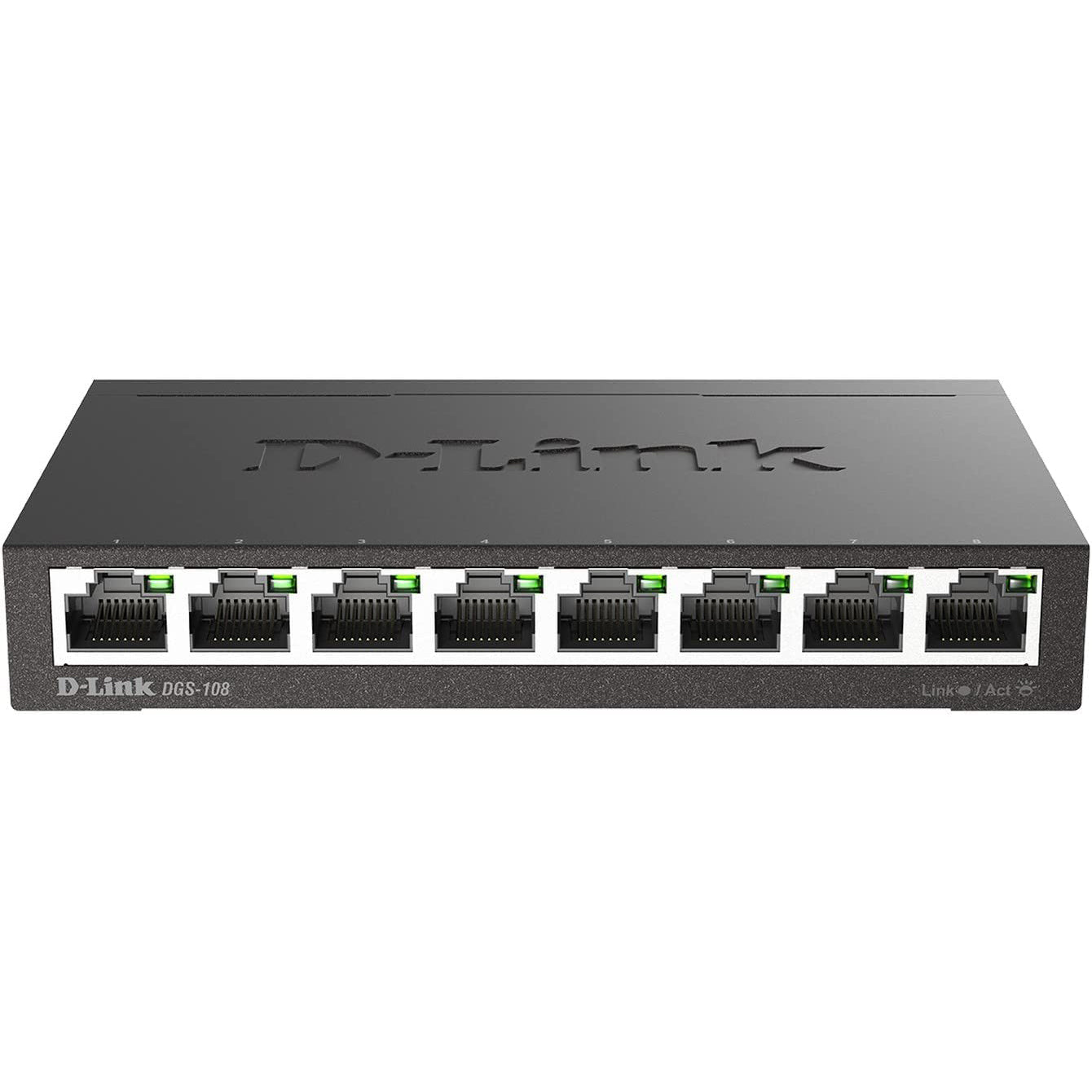 8-Port Gigabit Metal Desktop Switch - DGS-108 – D-Link Shop Canada
