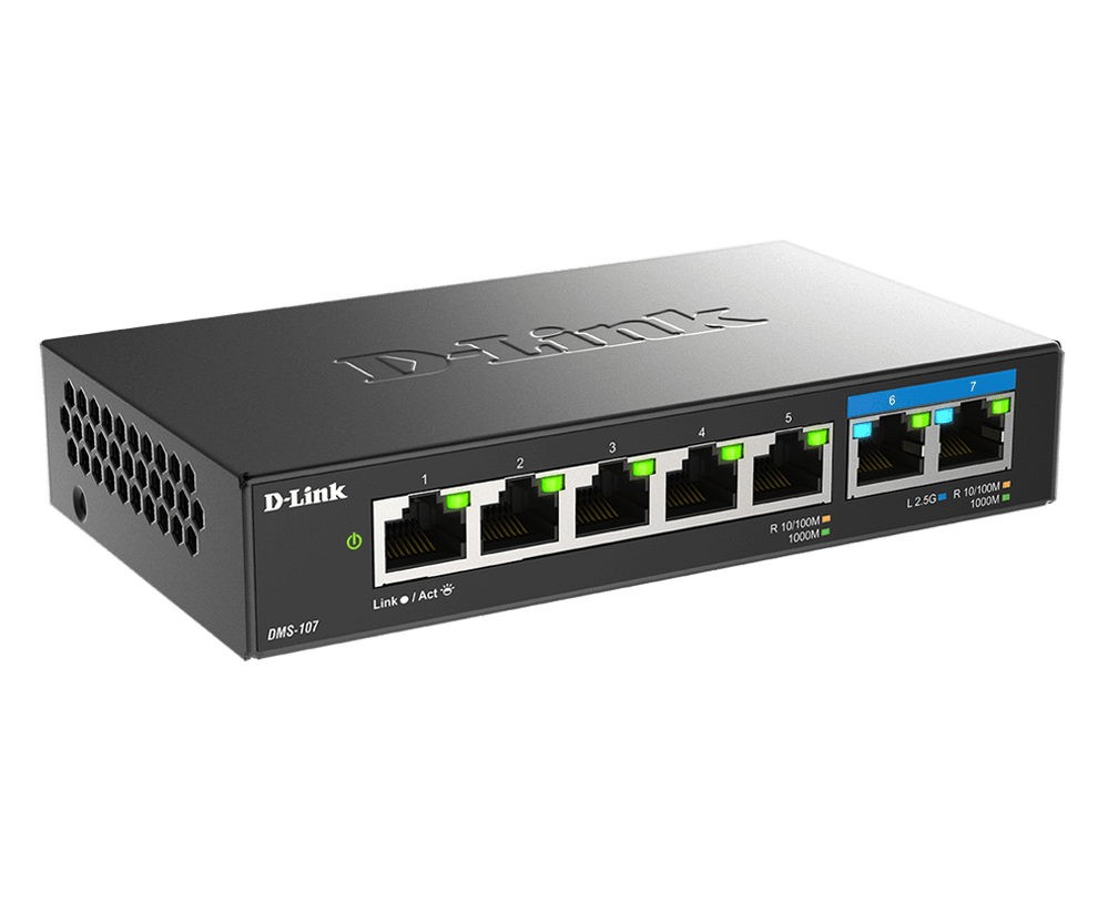 D-Link 7-Port Multi-Gigabit Unmanaged Switch - DMS-107 – D-Link Shop Canada